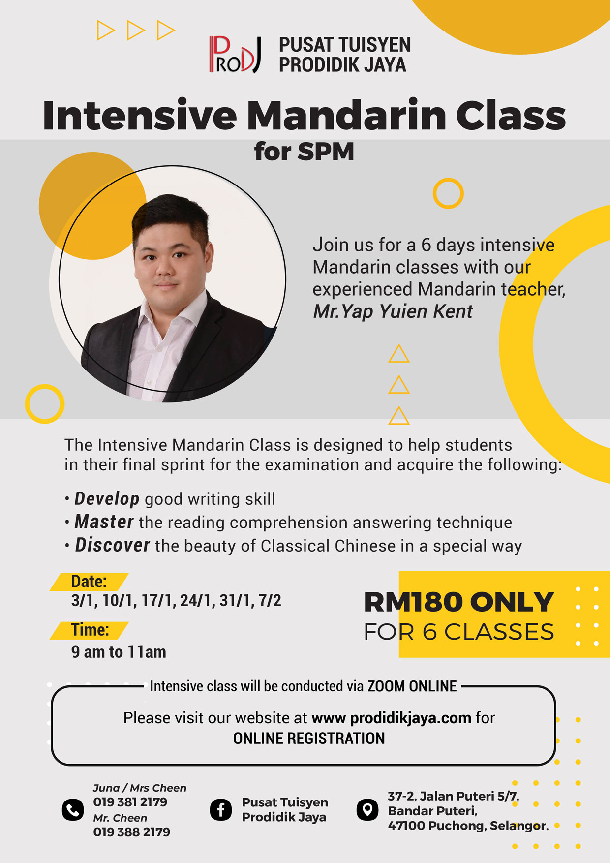 Intensive Mandarin Class for SPM – ONLINE – Pusat Tuisyen Prodidik Jaya